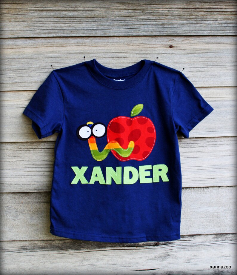 Rainbow Bookworm Outfit, Personalized Back to School Set - Etsy