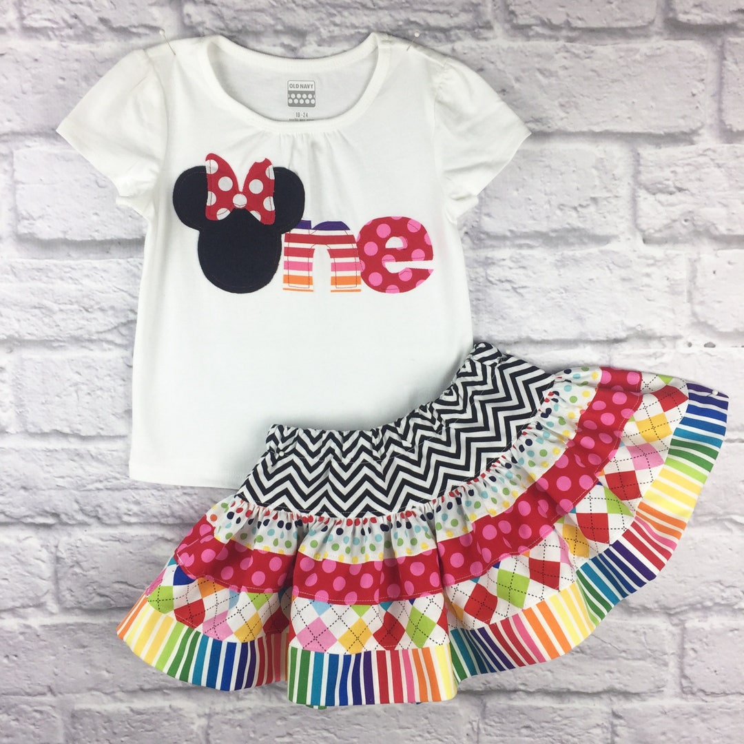Rainbow Minnie Mouse Set - Etsy