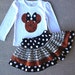 MINNIE MOUSE Orange and Black Halloween Set - Etsy