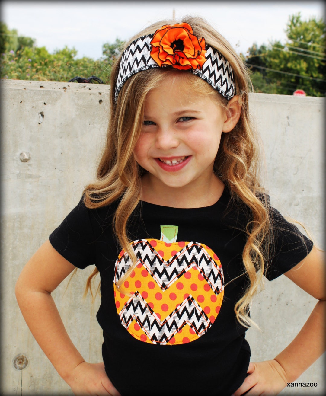 Orange and Black Chevron Pumpkin Halloween Shirt - Etsy