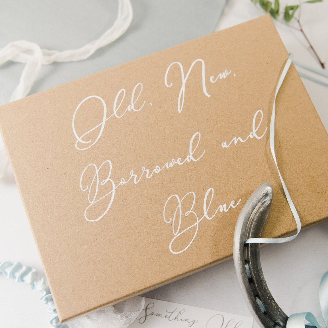 Personalised Old New Borrowed Blue Bridal Gift Set Box in Blue ...