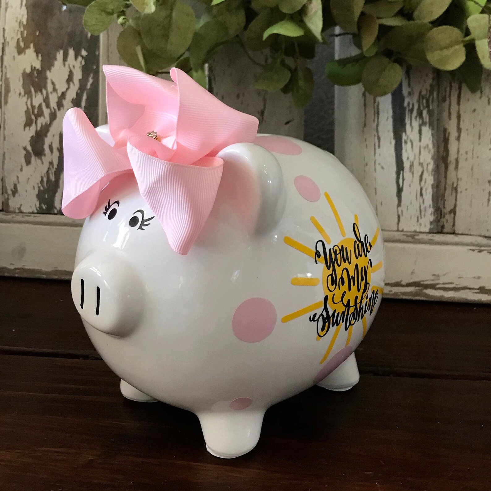 Large Custom Piggy Bank for Girls You Are My Sunshine Piggy - Etsy