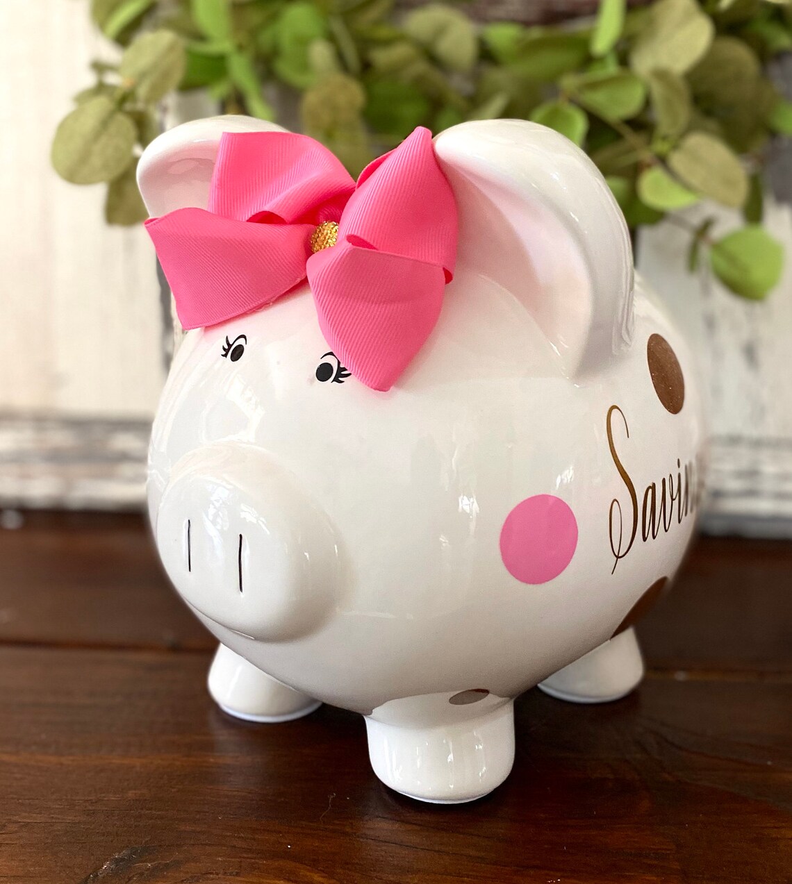 LARGE Light Pink Piggy Bank Banks for Girlsbanks for Boys | Etsy