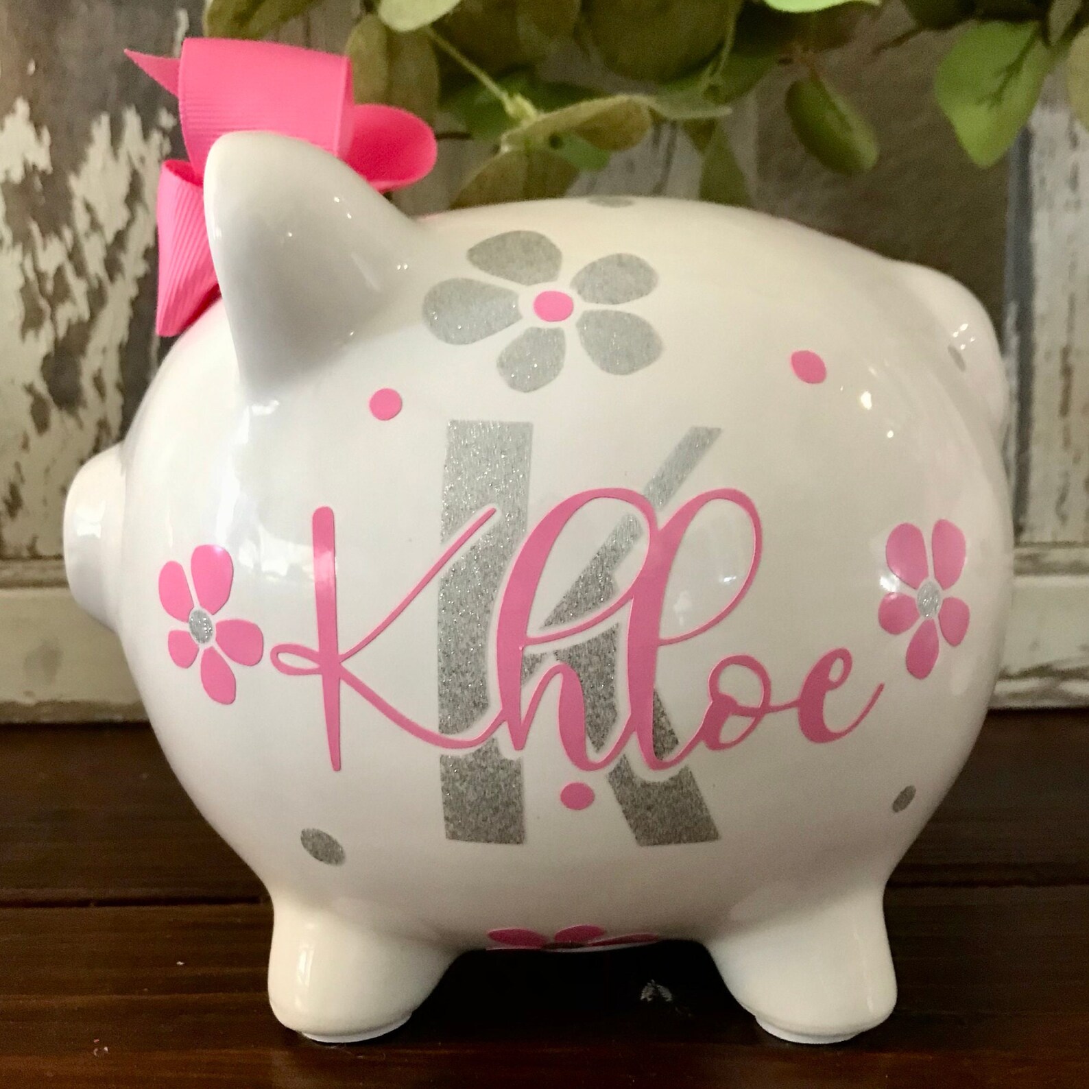 Personalized Flower Piggy Banks for Girls Banks for Girls | Etsy