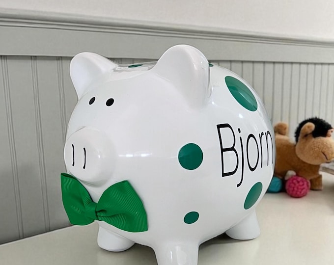 Colorful Ceramic Piggy Bank, Piggy Piggy Bank, Kids Money Bank, Kitschy ...