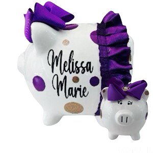 Personalized Light Pink Piggy Bank,polka Dot Piggy Bank, Banks for ...
