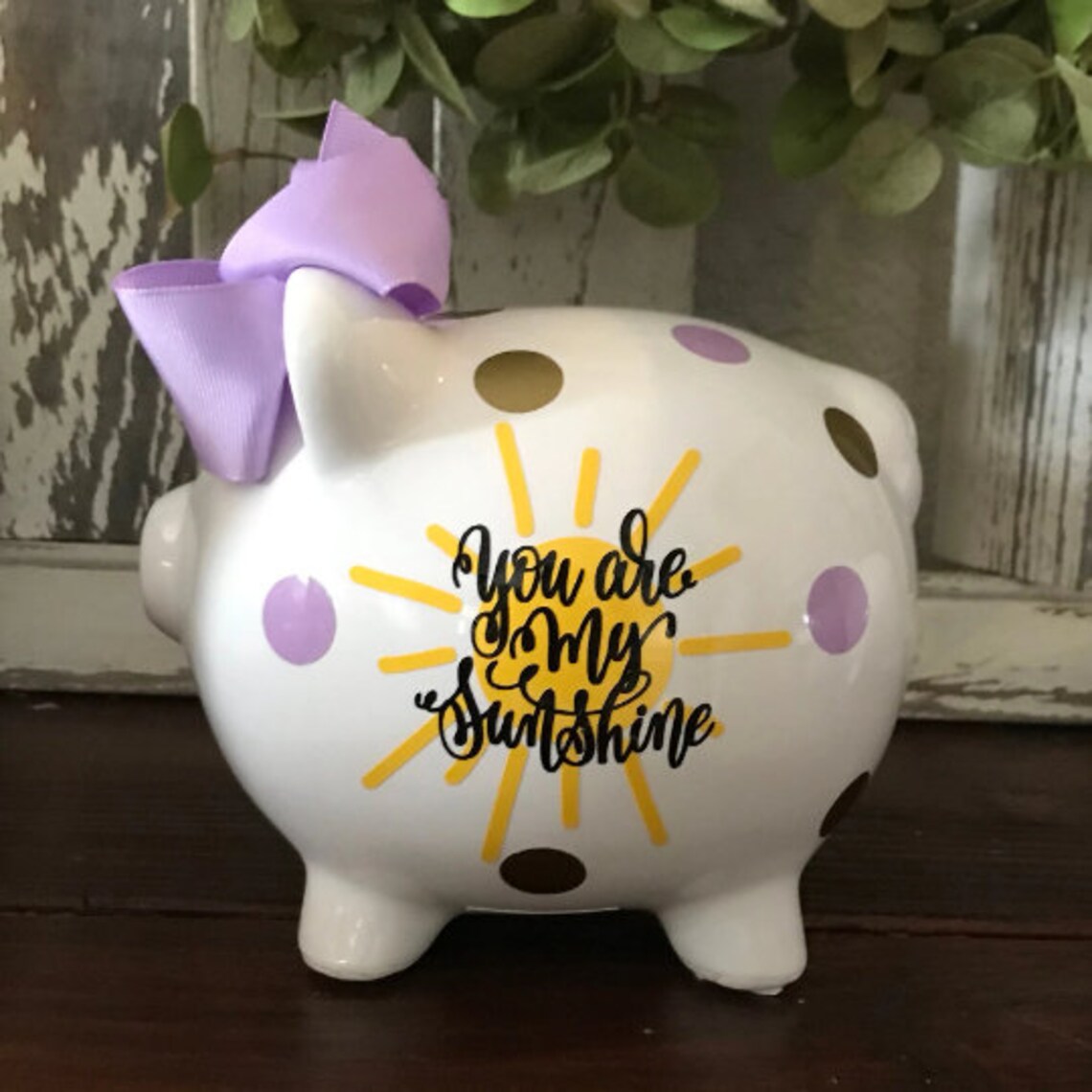 Large Custom Piggy Bank for Girls You Are My Sunshine Piggy - Etsy