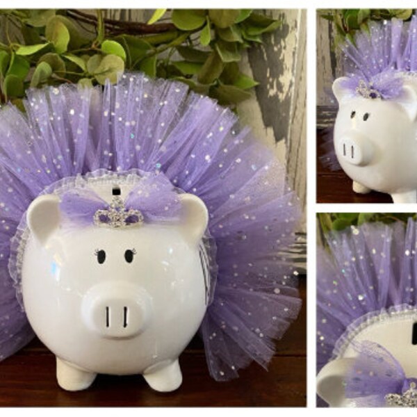 Purple Piggy Bank - Etsy