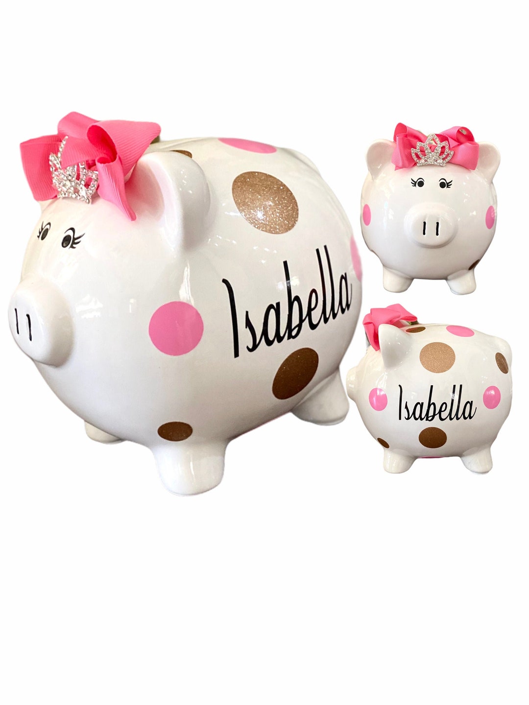 Personalized Large Pink Piggy Bank Banks for Girls Pink - Etsy