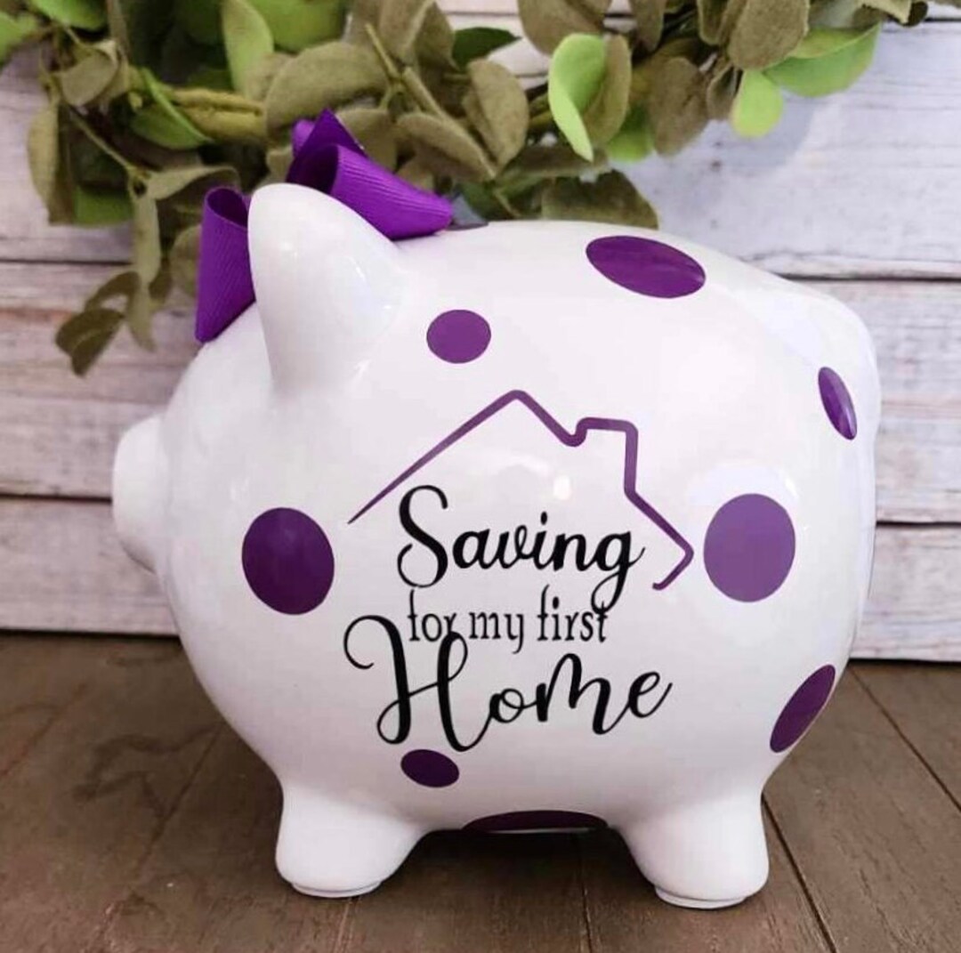 Personalized New Home Piggy Bank, First House Savings, First Home ...