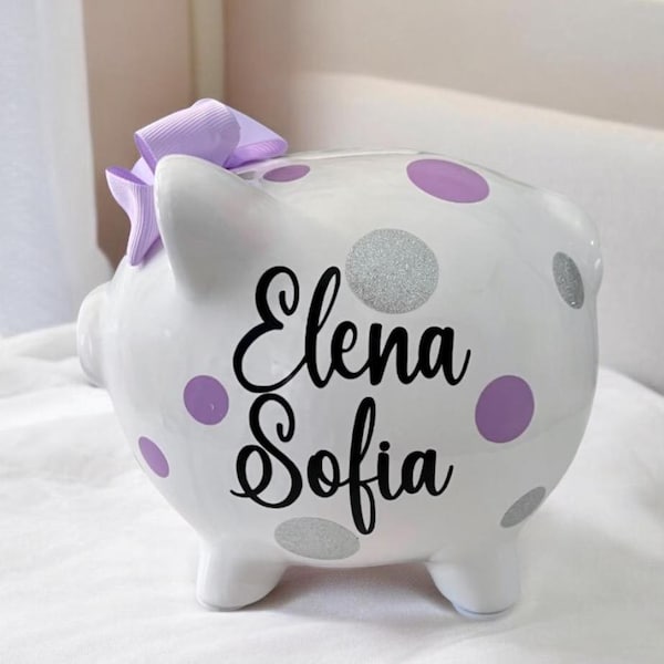 Polka Dot Piggy Bank - Etsy