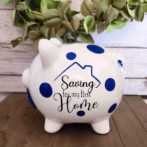 Personalized New Home Piggy Bank, First House Savings, First Home ...