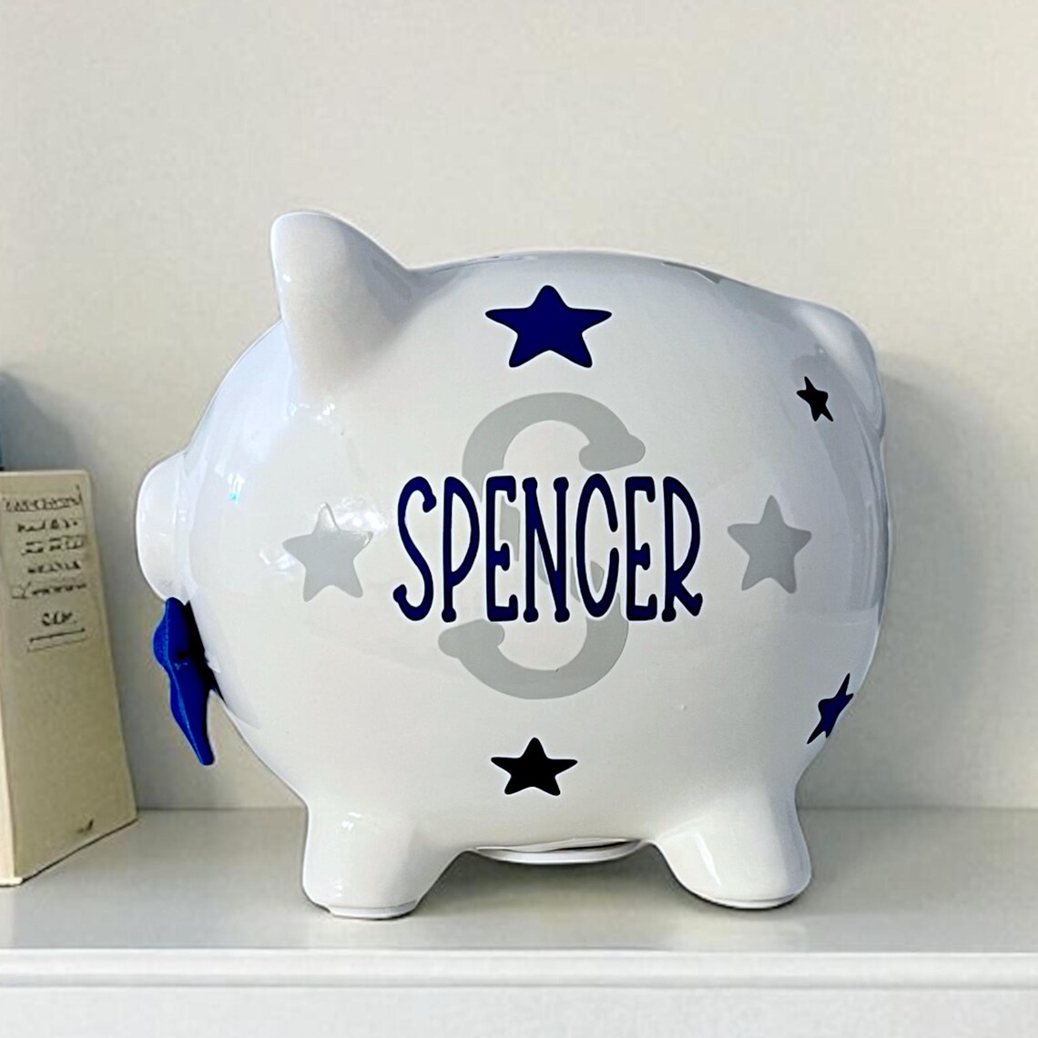 Personalized Piggy Bank for Boys - Star Piggy Bank - Piggy Bank - Banks ...