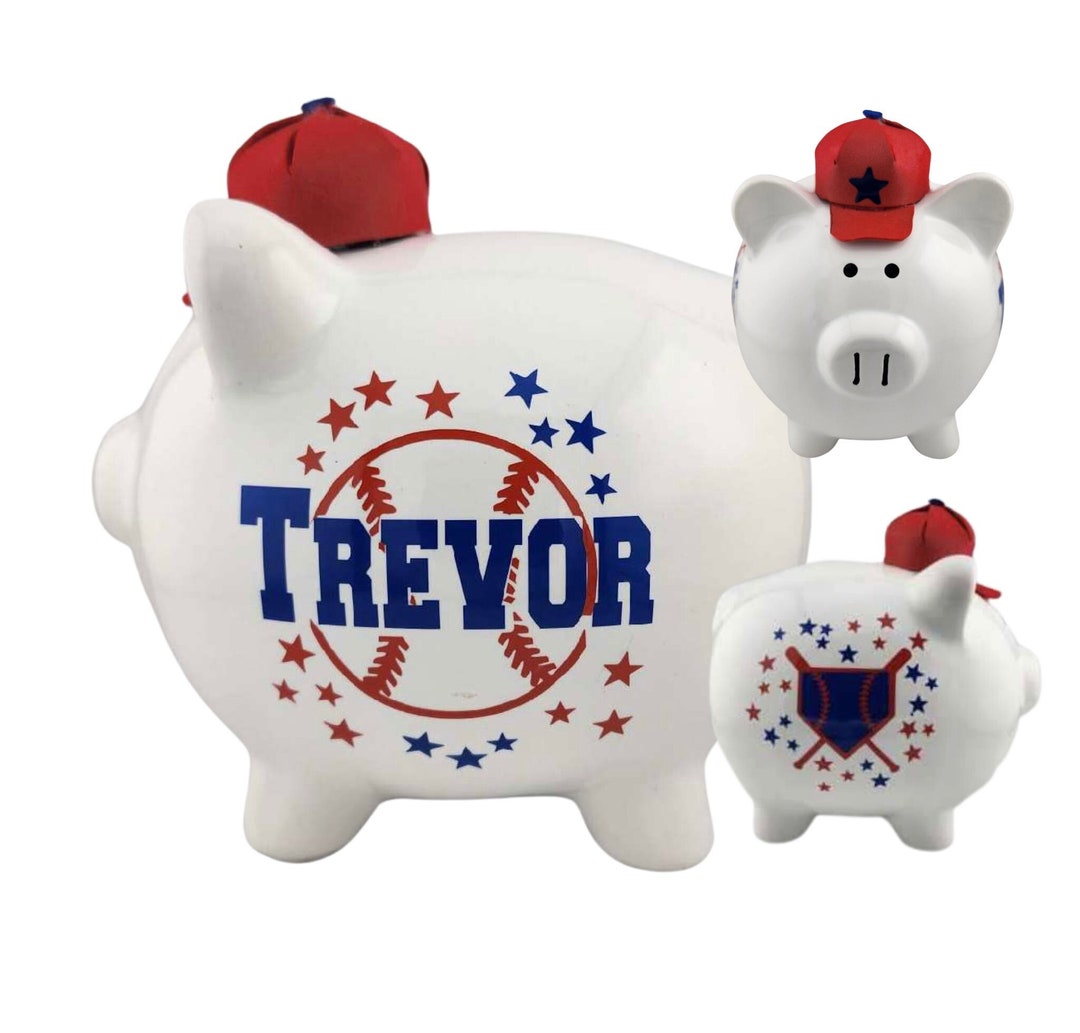 Personalized Large Baseball Piggy Banks for Boys Piggy Bank - Etsy
