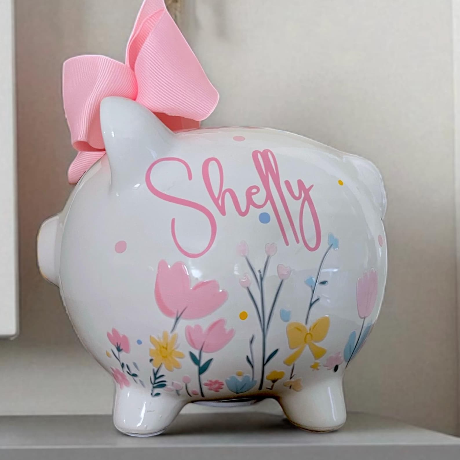 Personalized Tulip Flower Piggy Banks for Girls - Banks for Girls ...