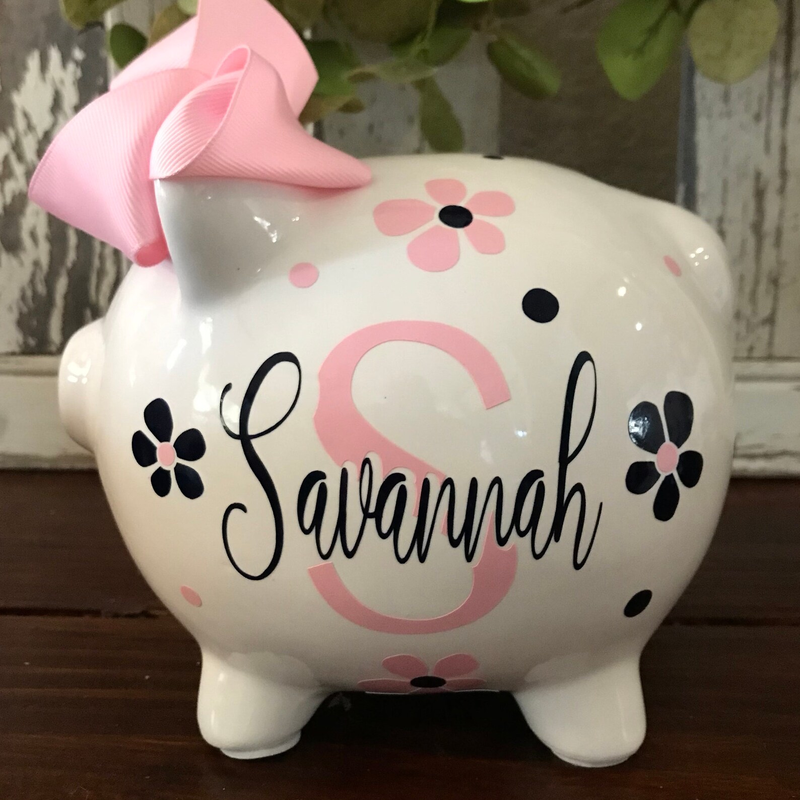Personalized Flower Piggy Banks for Girls Banks for Girls | Etsy