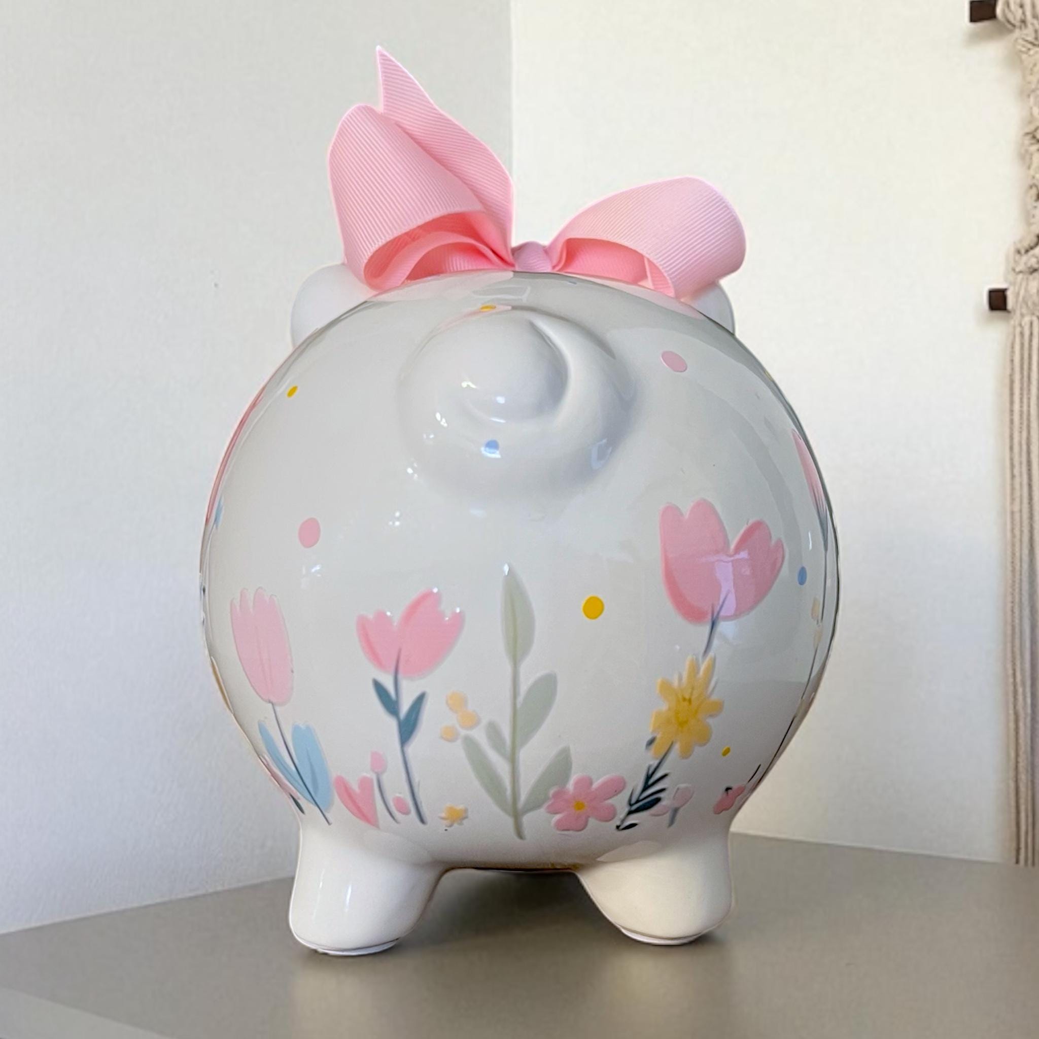 Personalized Tulip Flower Piggy Banks for Girls - Banks for Girls ...