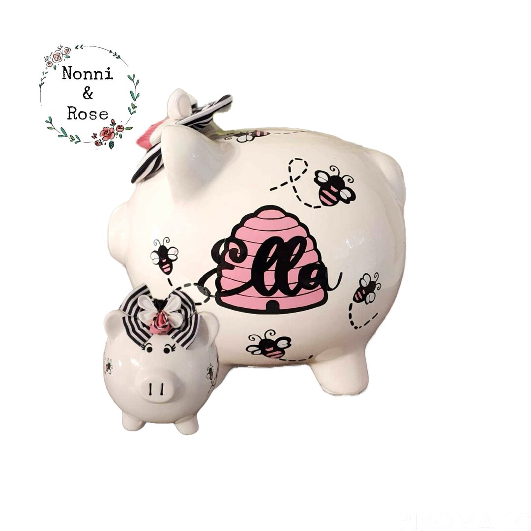 Personalized Bumblebee Piggy Bank Piggy Bank Bumble Bee Hive - Etsy