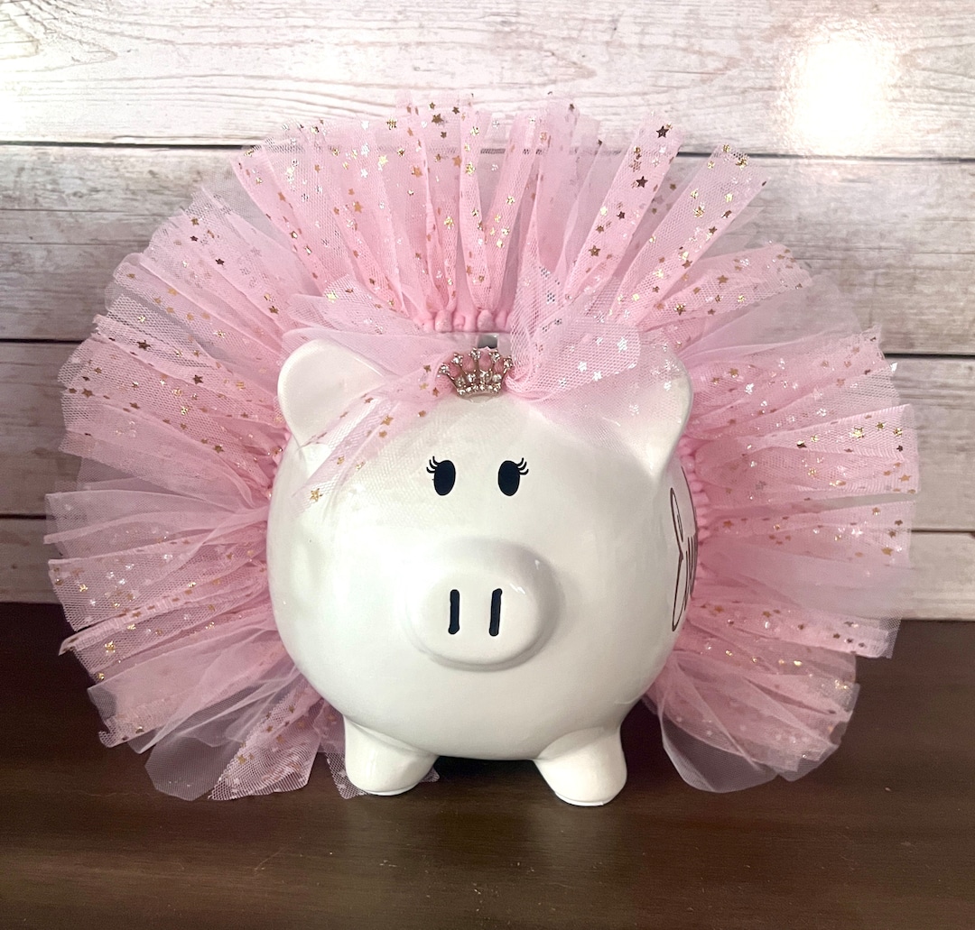 Personalized Light Pink Piggy Bank,piggy Banks for Girls,dancer Bank ...
