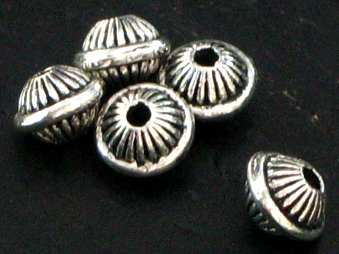 Round Pewter Etched Sphere Spacer Beads - Set of 24 - Etsy