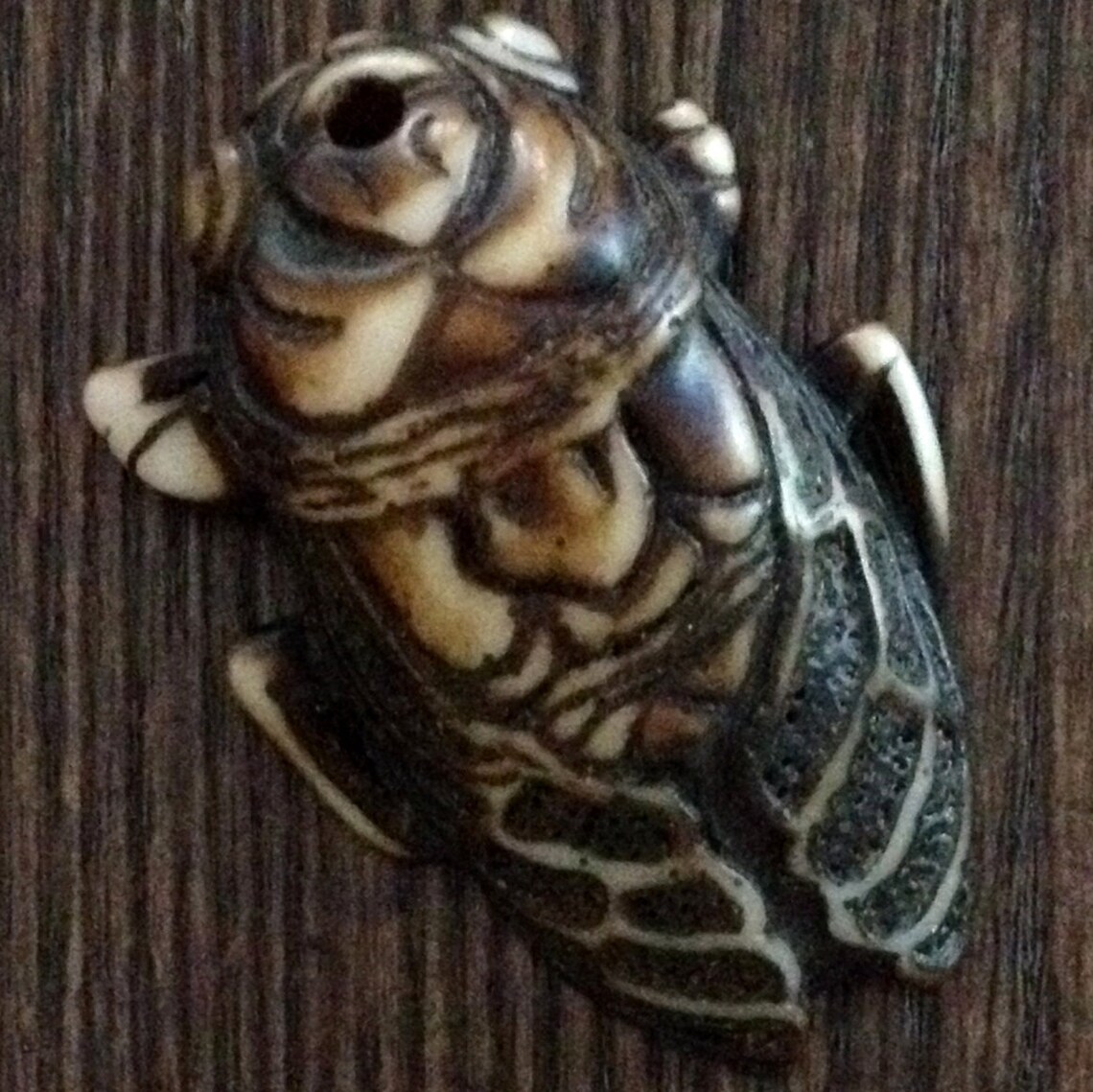 Large Resin Japanese Beetle Bead Pendant in Earthy Brown Tones - Etsy