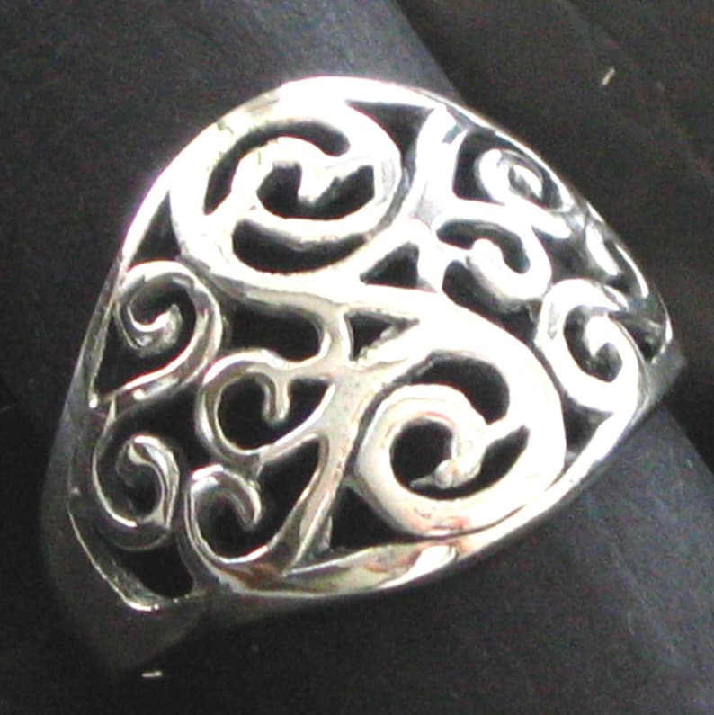 Scroll Wire Bali Design Element Sterling Silver .925 Ring - Etsy