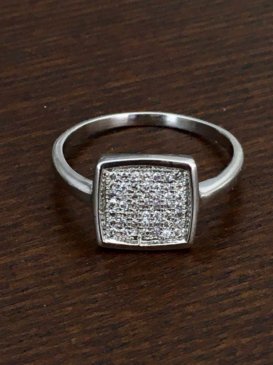 Pretty Pave Style Fashion Ring With Multiple Pave Cubic Zirconia Stones ...