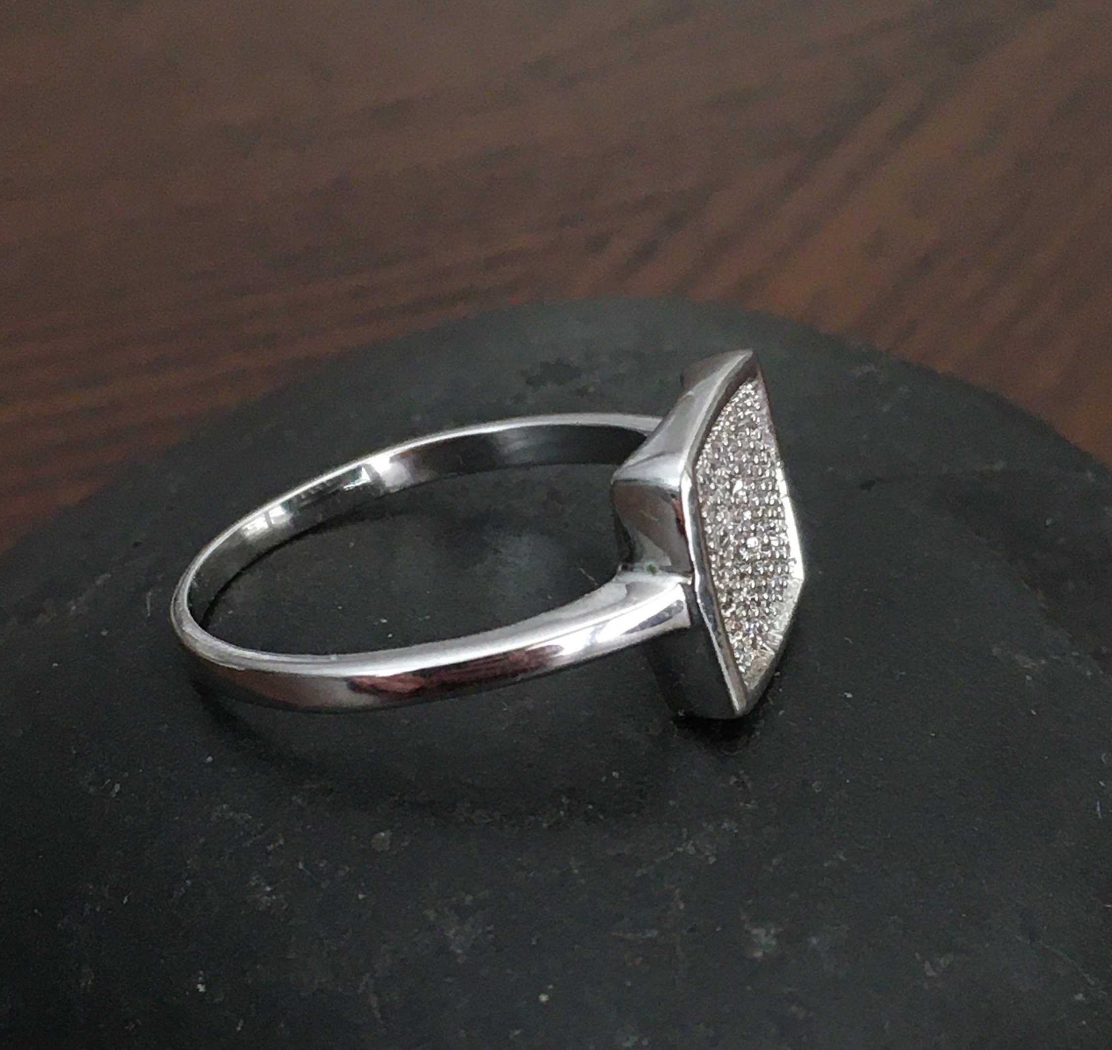 Pretty Pave Style Fashion Ring With Multiple Pave Cubic Zirconia Stones ...