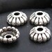 Fluted Edge Pewter Bead Caps - Burnished Silver Finish - Nice Detailed ...