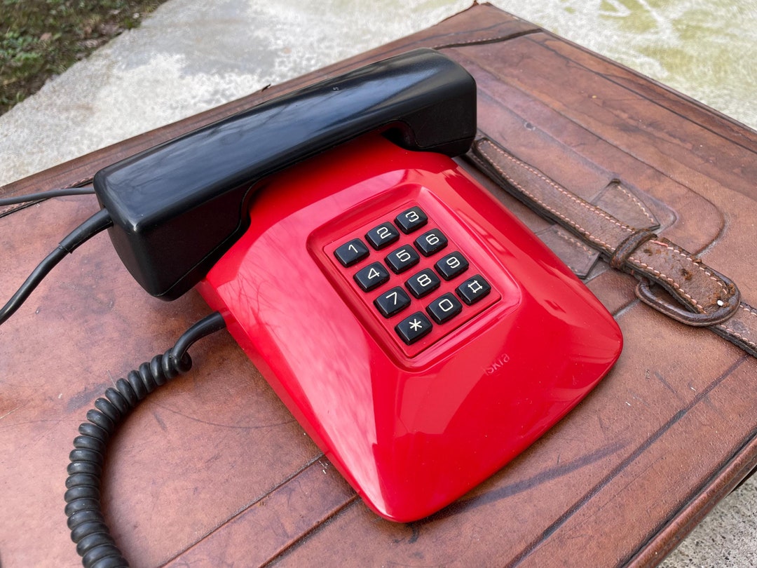 Retro Vintage ISKRA Telephone Red, Model ETA 85, Pulse Dialing, From ...