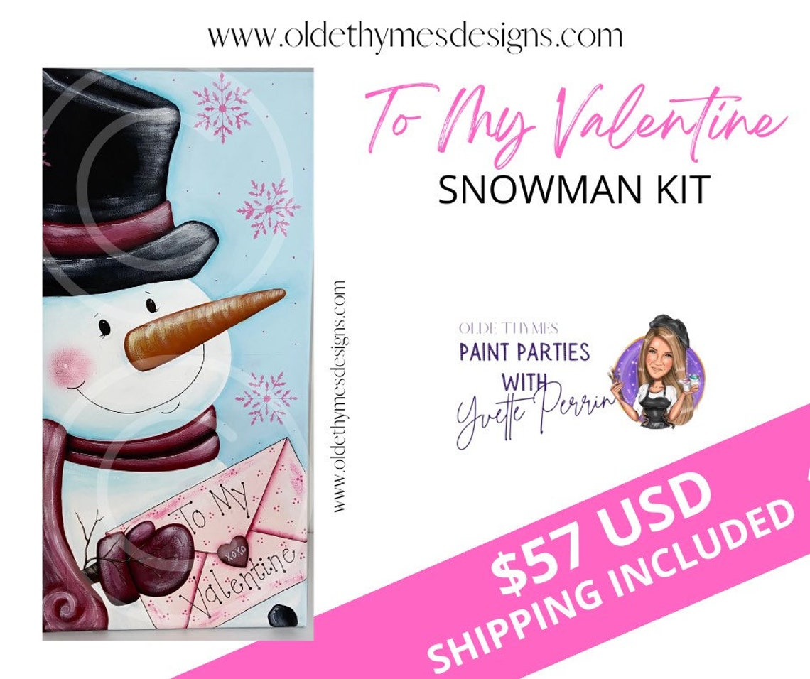 To My Valentine Snowman Paint Kit - Etsy