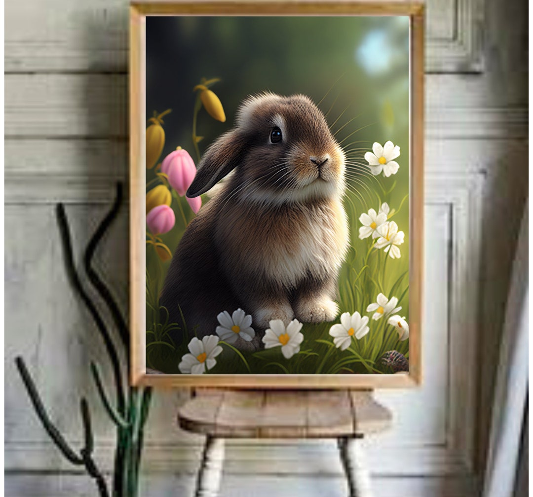Springtime Easter Bunny | Instant Download | Wall Art| Printable ...