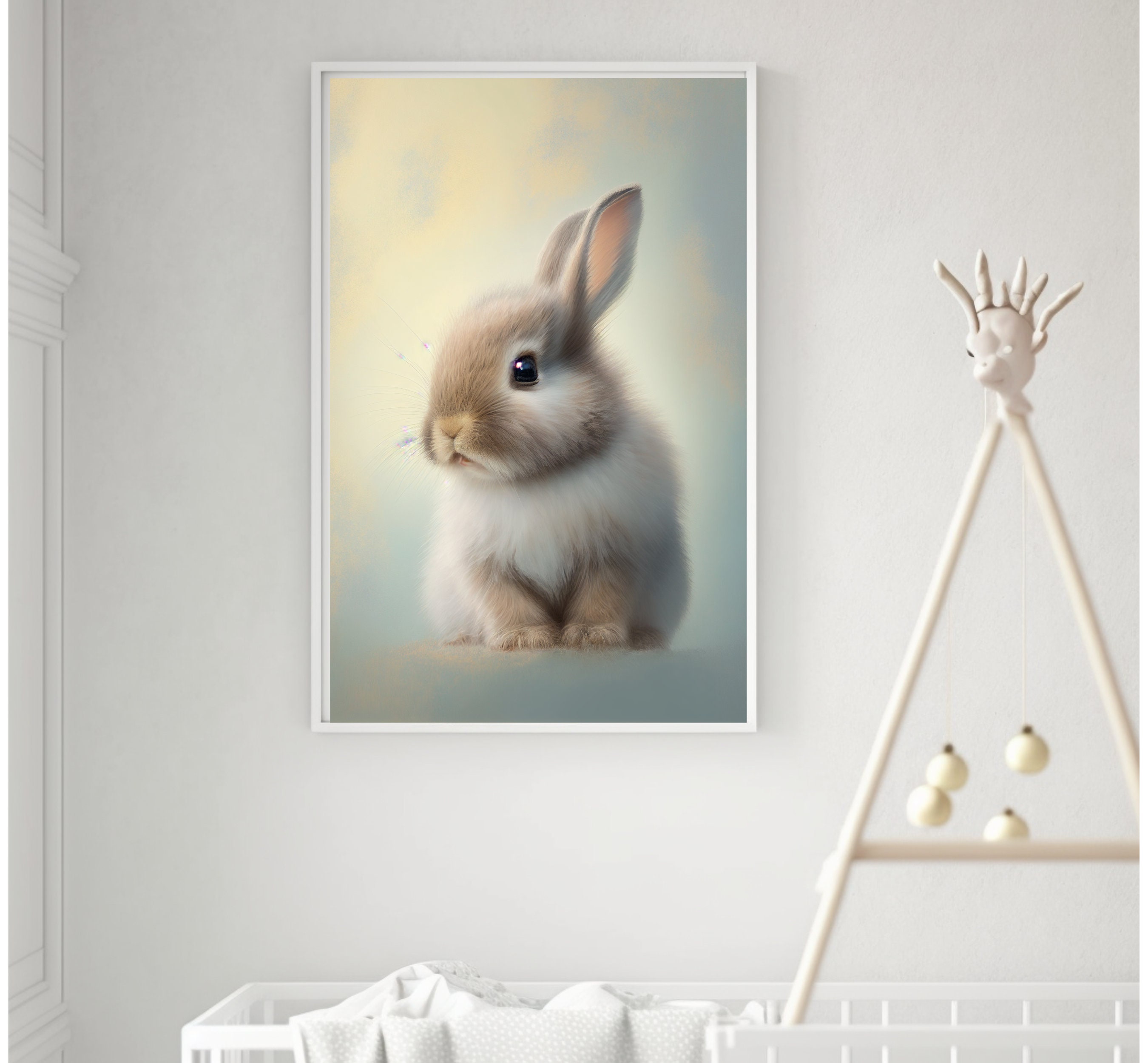 Cute Bunny Instant Download, Printable Wall Art Perfect for Nursery or ...