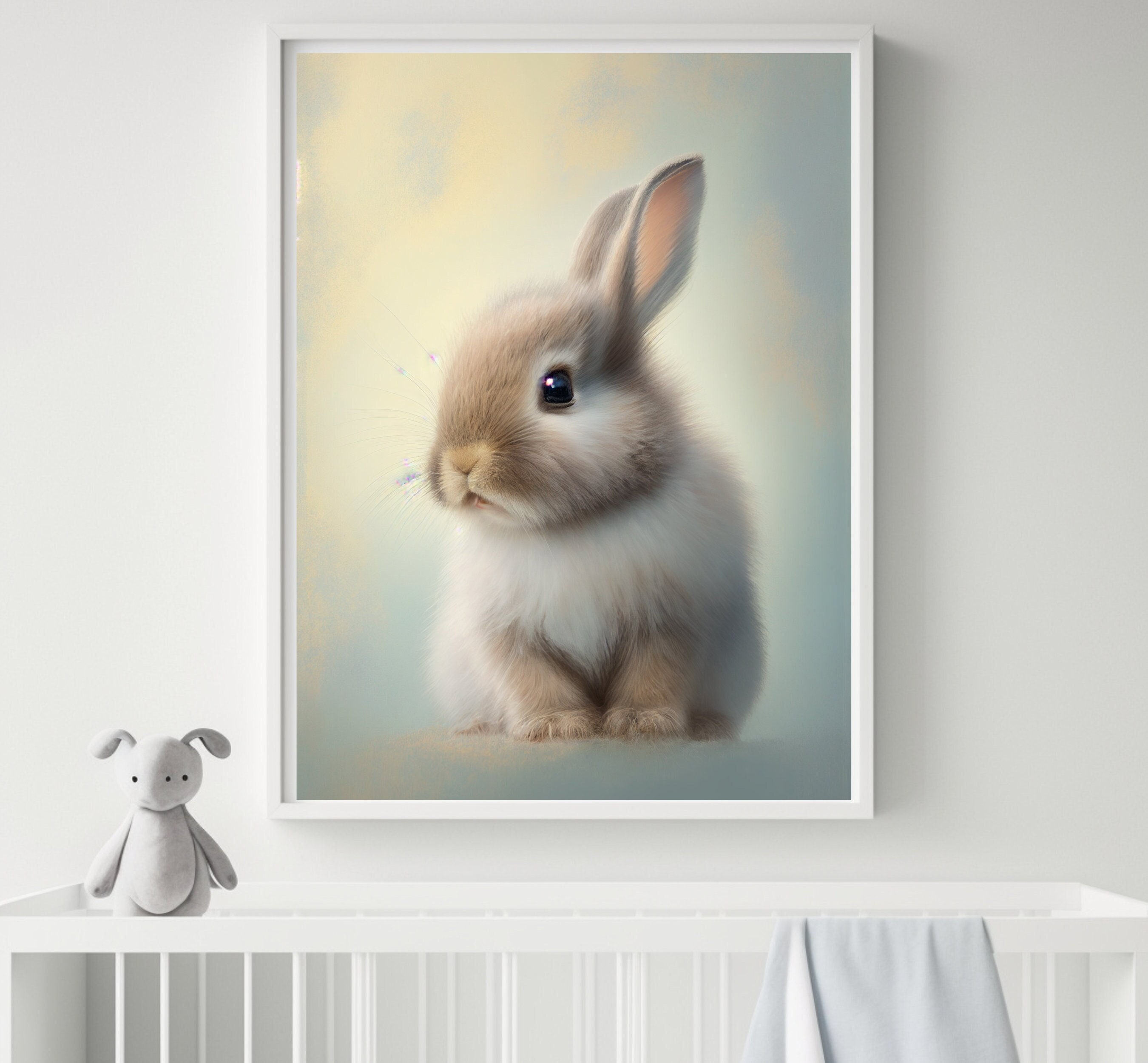 Cute Bunny Instant Download, Printable Wall Art Perfect for Nursery or ...