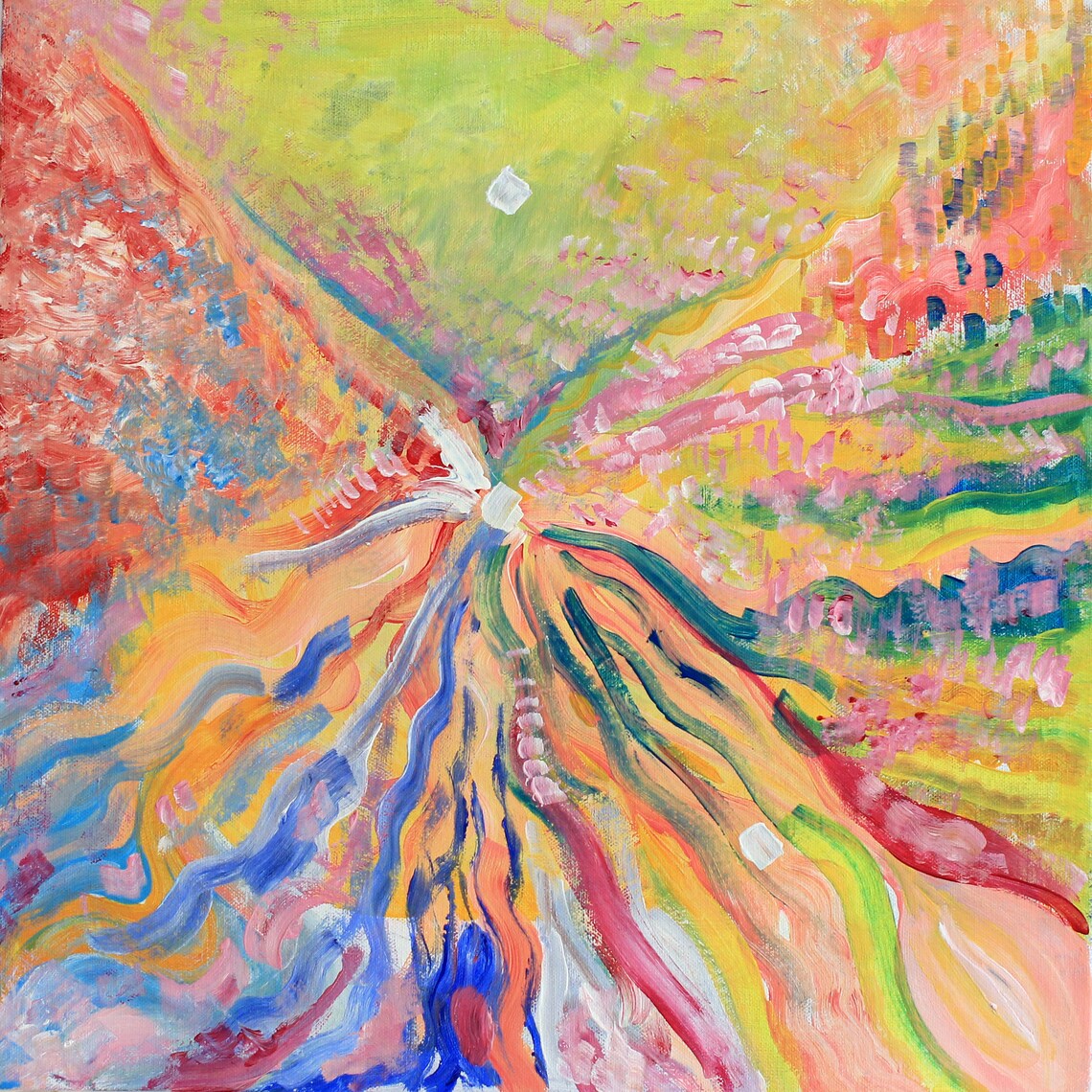 ESSENCE Original Abstract Painting Acryl on Canvas 40x40cm - Etsy