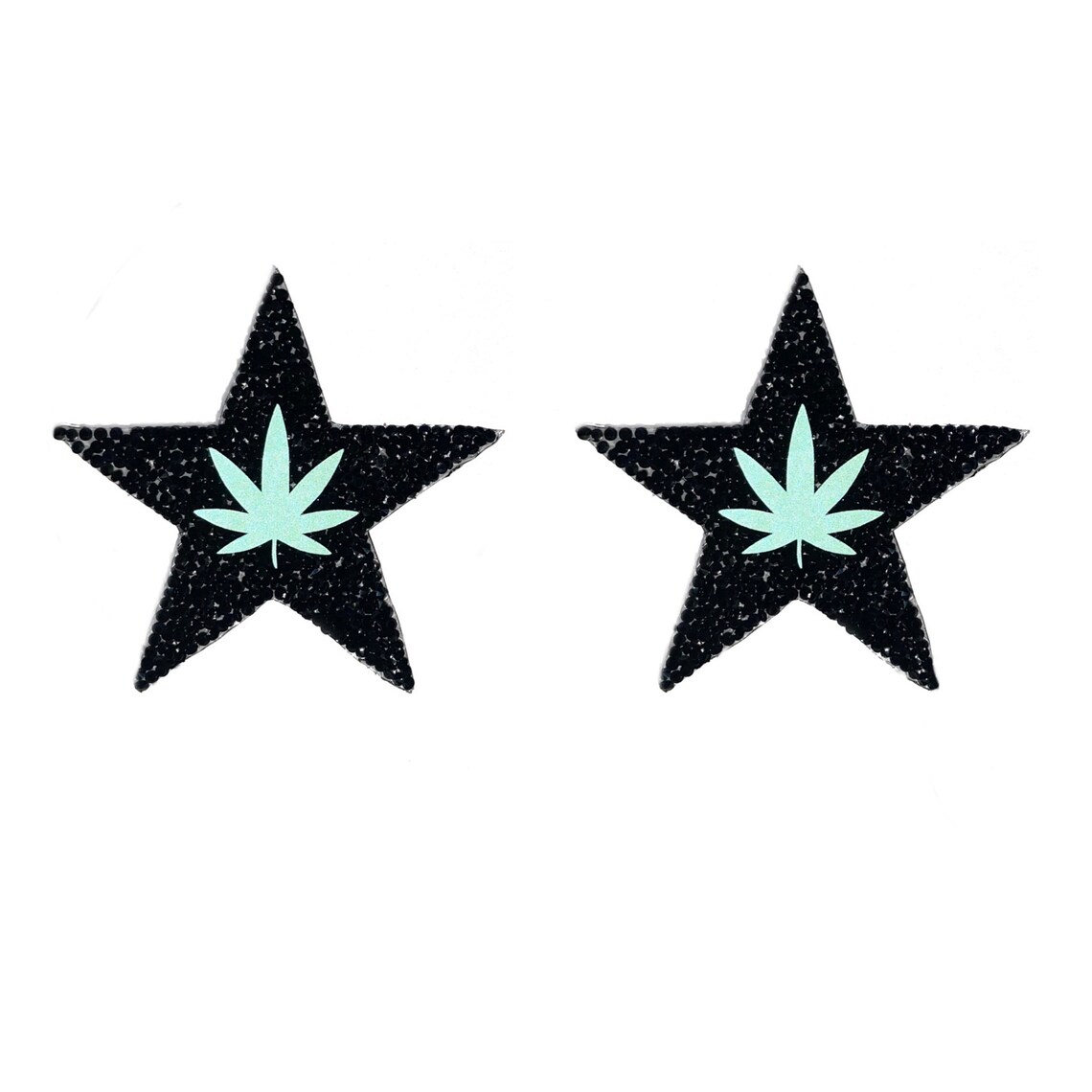 Crystal Diamond Star Weed Pasties Neon Blacklight Rhinestone - Etsy