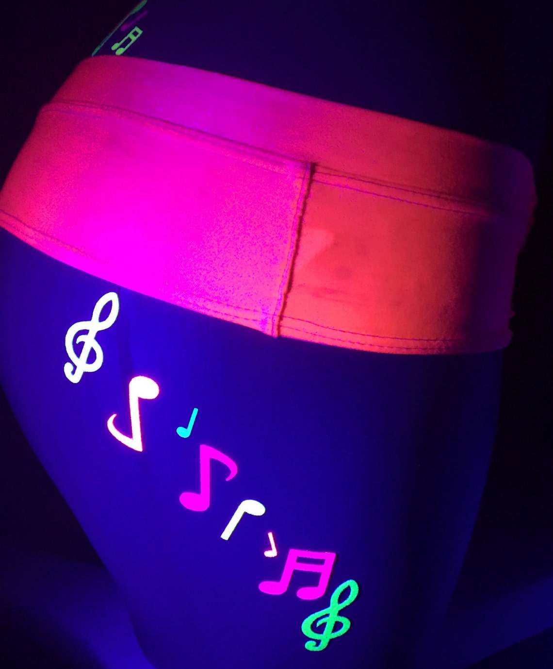Music Notes Neon Glow Body Stickers - Blacklight Glitter Body Stickers ...