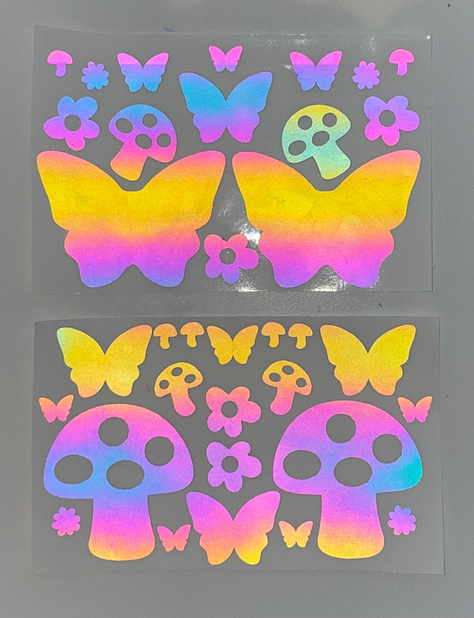 Rainbow Reflective Pasties/stickers Set: Shroom Garden | Etsy