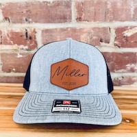 Leather Patch Hat - Etsy