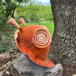 Felted Snail Hat - Felted Halloween Hat - Colorful Fantasy Hat - MADE ...