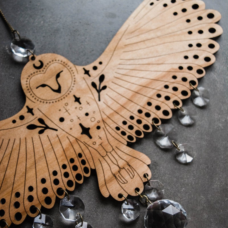 Owl Crystal Sun Catcher - Etsy