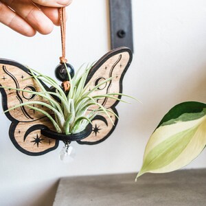 Celestial Moth Hanging Airplant Holder Ornament Wall Hanger Stars Moon ...