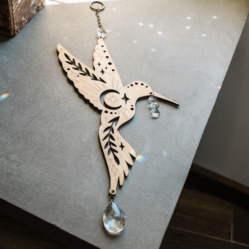Hummingbird Crystal - Etsy