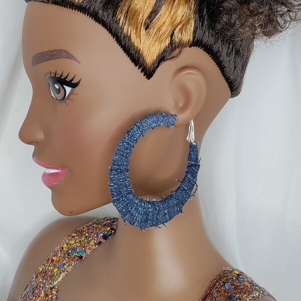 Denim Blue Earrings - Etsy