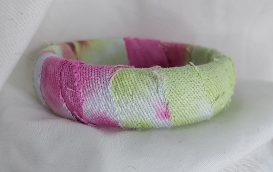 Denim Bangle Bracelet rainbow - Etsy