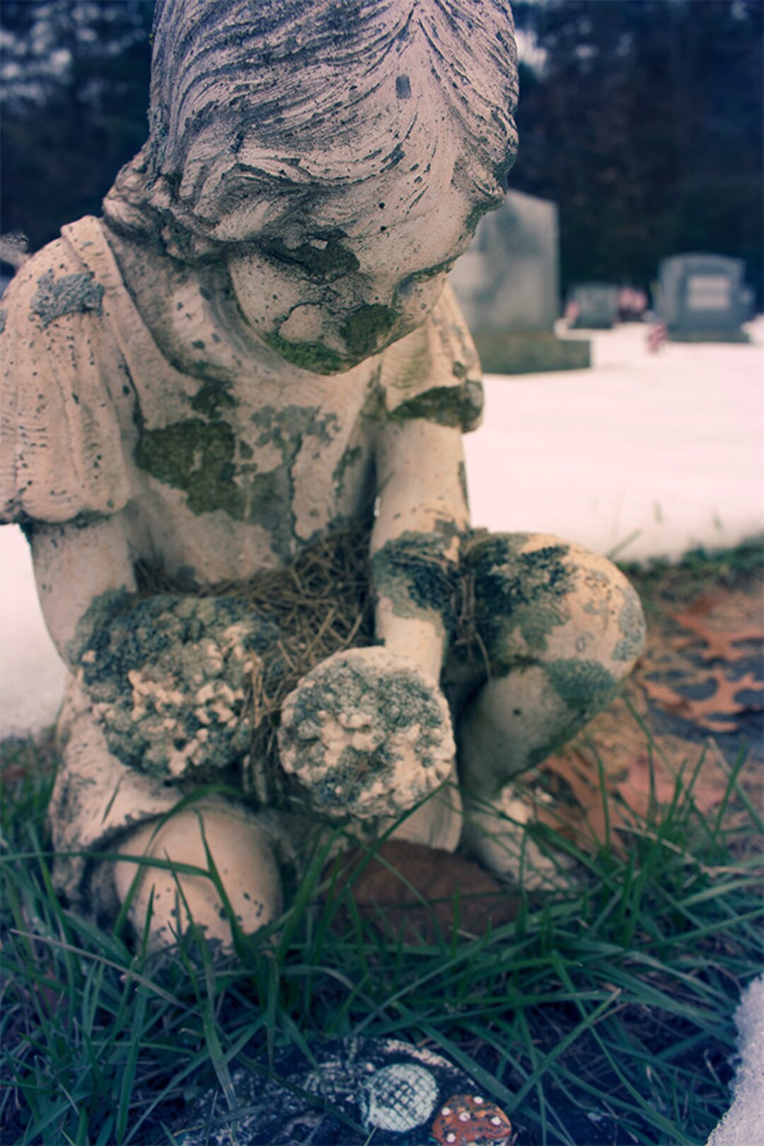 Zombie Statue Fine Art Cemetery Photography - Etsy