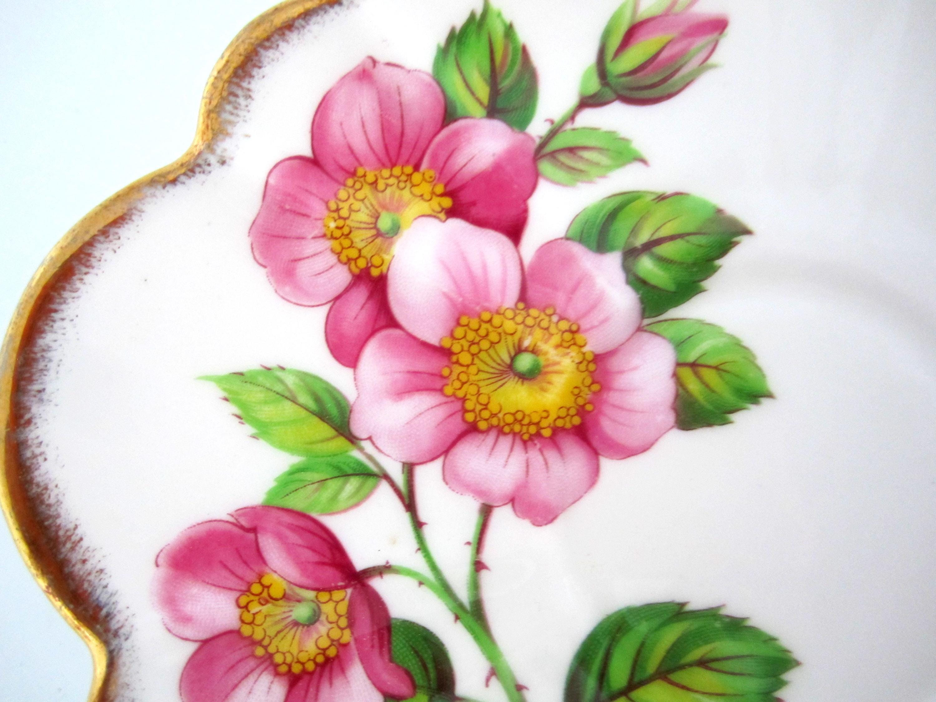 Salisbury Pink Wild Rose Vintage Orphaned Saucer Made in England - Etsy
