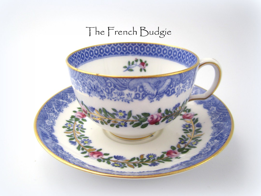Spode Copeland Blue and White Vintage Tea Cup and Saucer Set Teacup ...