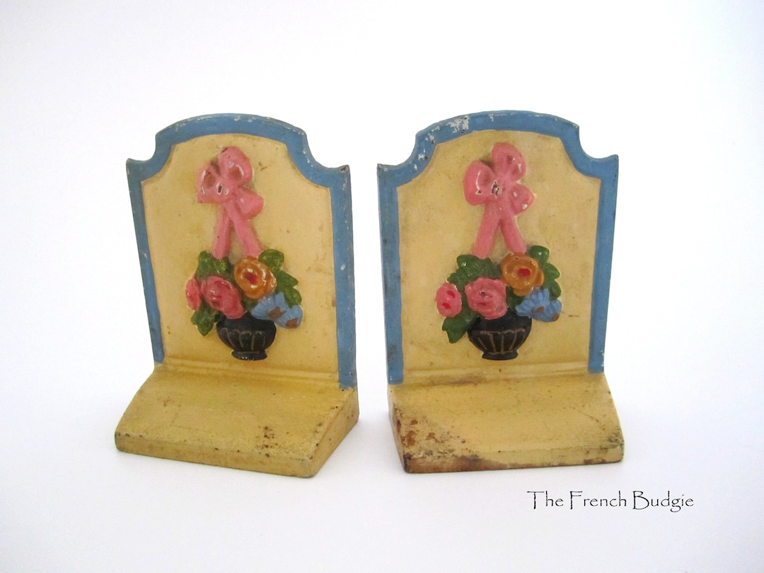 Vintage Cast Iron Book Ends / Door Stop Farmhouse Décor Bookends - Etsy