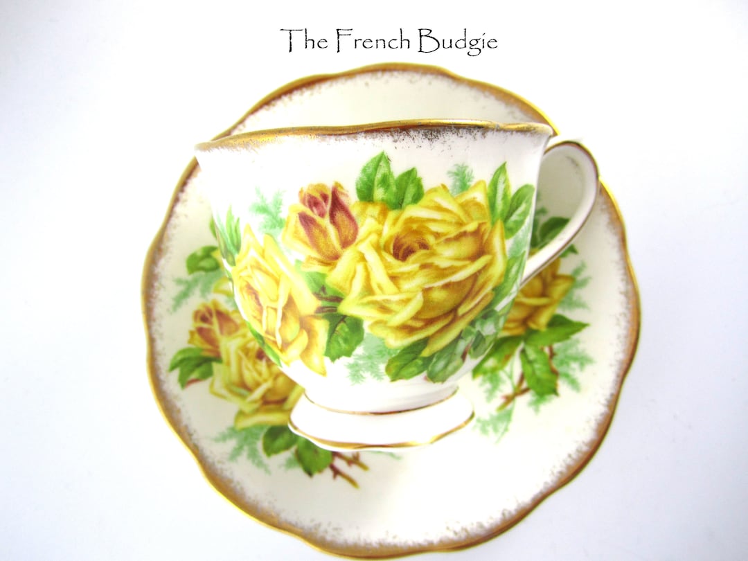 Royal Albert Yellow Tea Rose Vintage Teacup and Saucer Made in ENGLAND ...